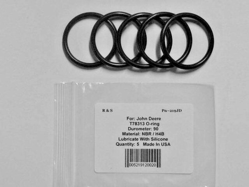 5 Compatible JOHN DEERE T78313 O-rings / R&S 219JD / NBR 90 / H4B ...