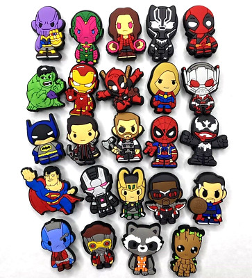 24pc Lot of Superhero Shoe Charms for Clogs: Venom, Deadpool and More ...