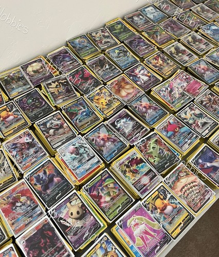 Pokemon Card Lot of 100 Rares And Holos Only + 2 ULTRA RARE (EX, GX, V ...