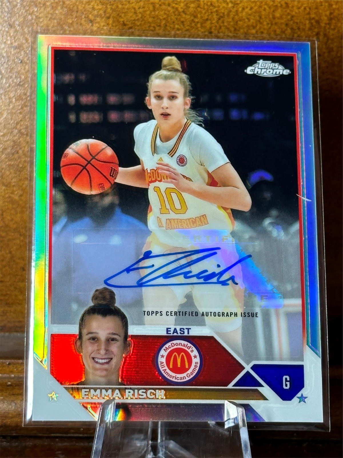 EMMA RISCH 2023 TOPPS CHROME MCDONALD'S REFRACTOR AUTO #CA-ER | eBay