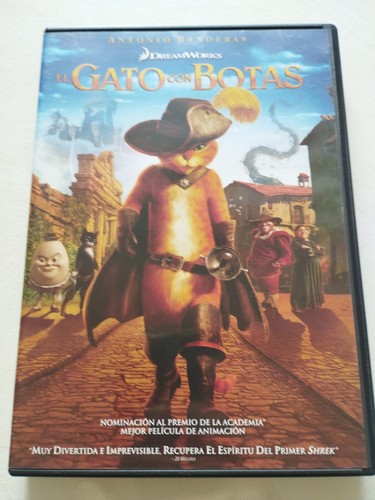 The Cat with Boots Dreamworks ANTONIO BANDERAS DVD Spanish English ...