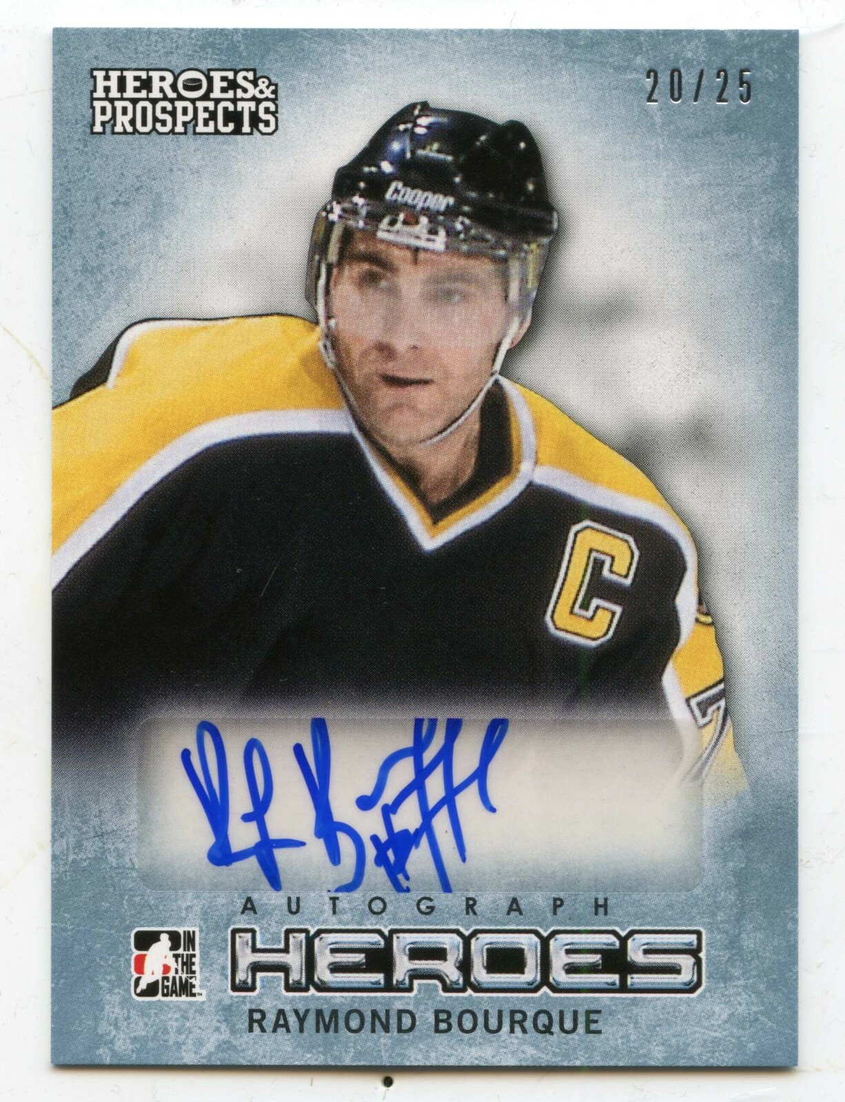 2014 ITG HEROES AND PROPECTS #13 RAY BOURQUE HERO AUTOGRAPHS 20/25 | eBay