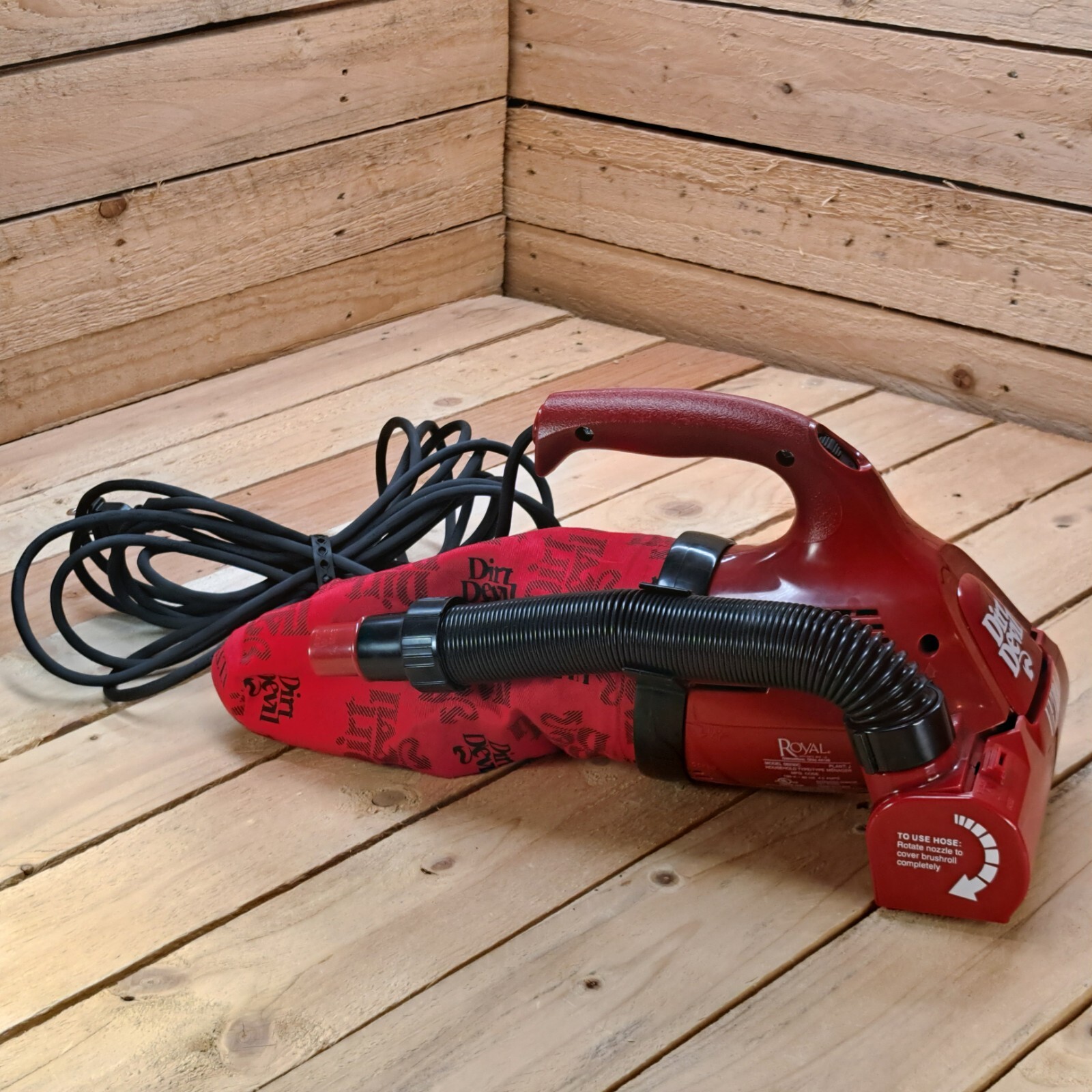Dirt Devil Royal Ultra Hand Handheld Vacuum Red 08230 w/ Hose Tested | eBay