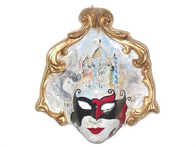 CATHEDRAL CHURCH PAPER MACHE WATERCOLOR VENETIAN MASQUERADE MASK ...