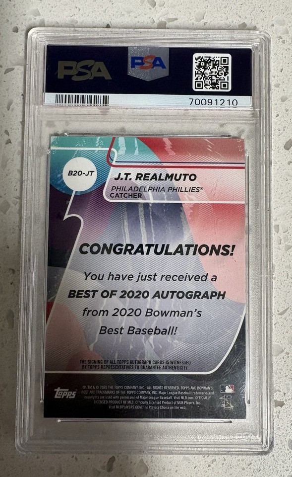 2020 Bowman's Best Best of '20 Auto J.T. Realmuto #B20JT PSA 10 | eBay