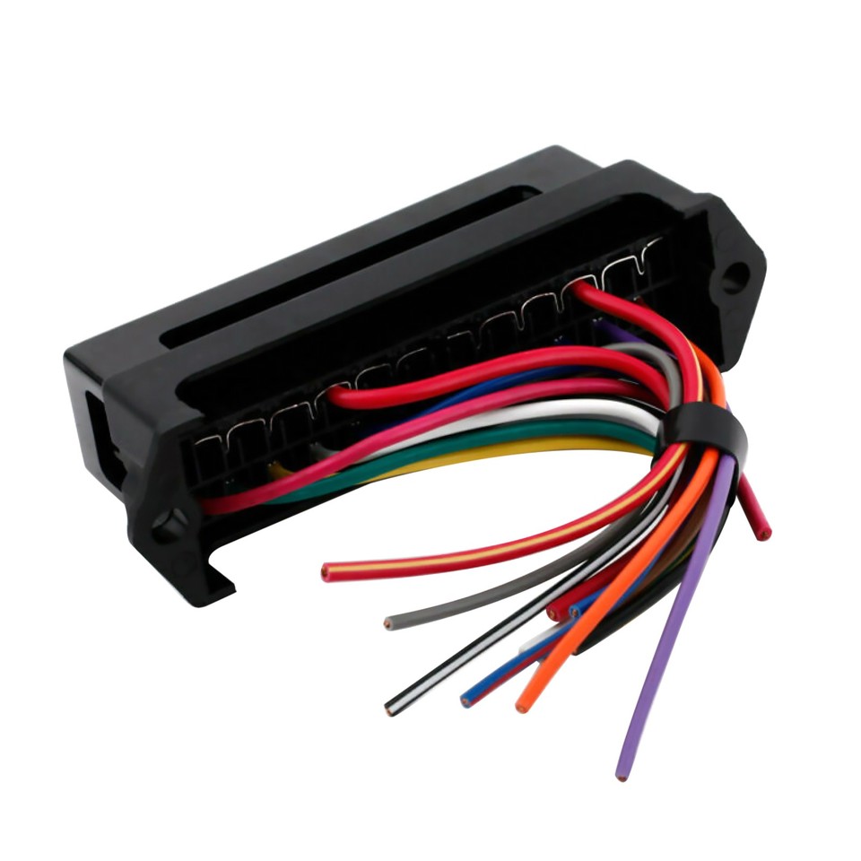 12 Way Auto Car Blade Fuse Box Block Holder ATC ATO 2-input 12-output ...