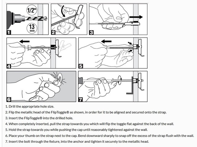 Cobra Anchors Fliptoggle 420R Flip Toggle Bolt for sale online | eBay