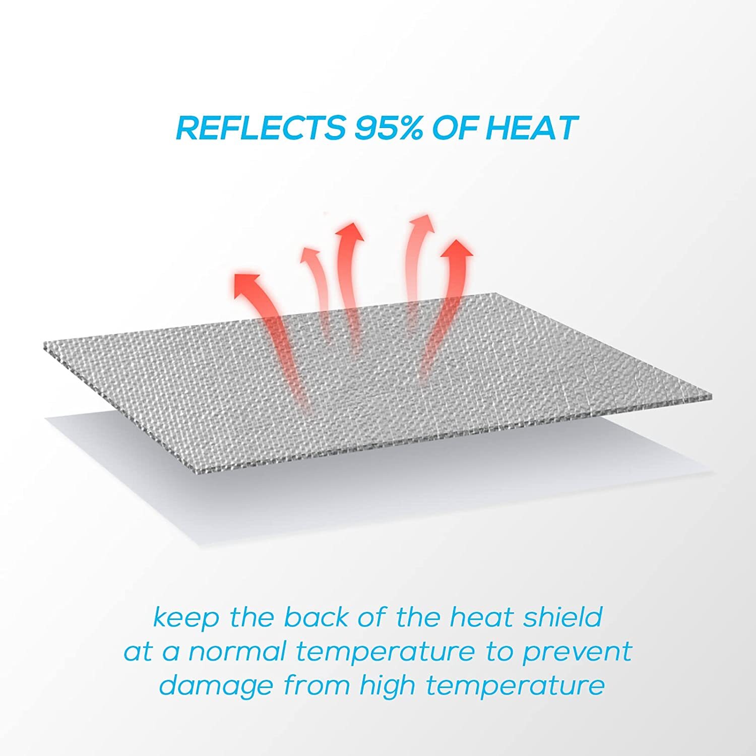 Thickness Aluminized Heat Shield Thermal Barrier Adhesive Backed Heat ...