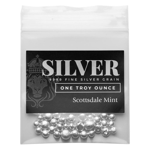 1 oz Silver Shot .9999 Fine Silver in Sealed Bag for Casting or Pouring ...