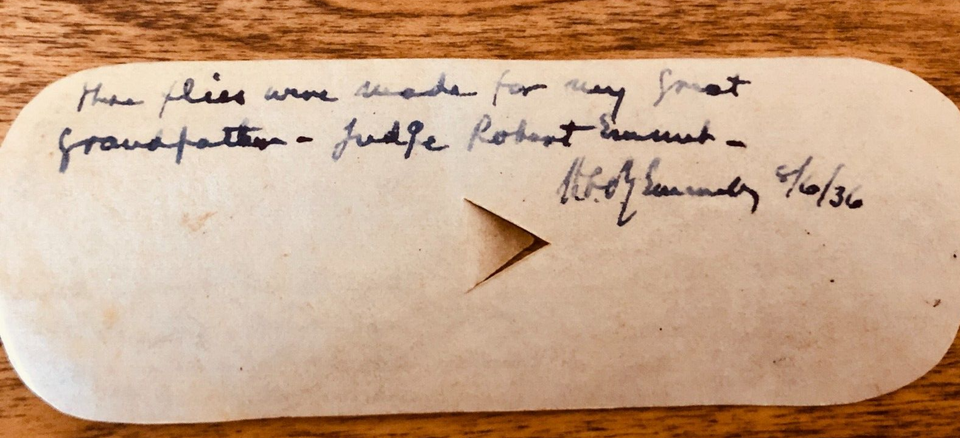 Magnificent Hand Painted Fly Box-C.1830-With Provenence & Snelled Flies ...