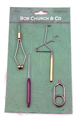 Bob Church Fly Tying Kit / Tools Fishing Tools Bobbin ,Hackle Pliers ...