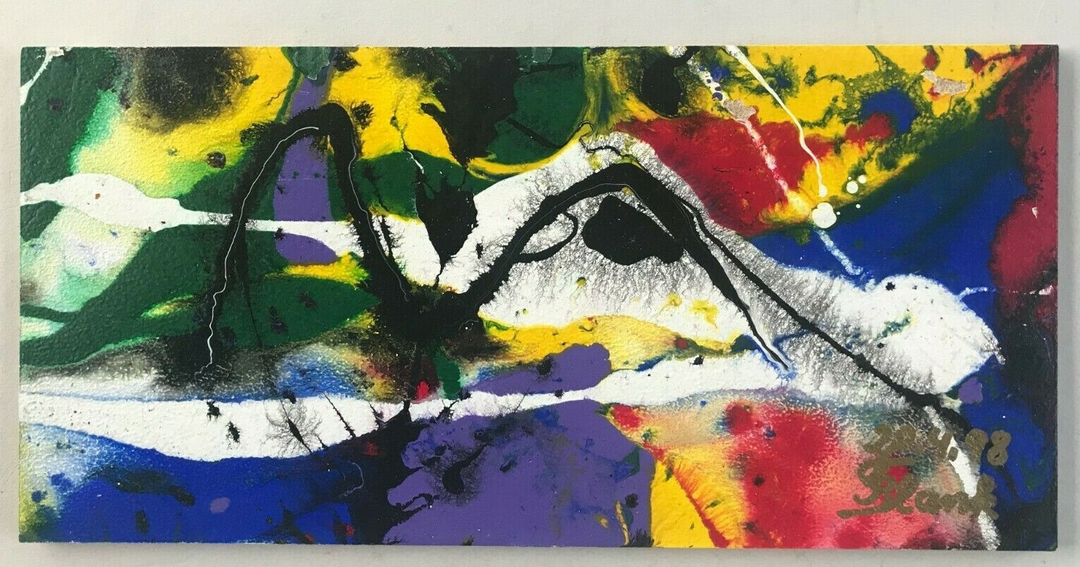 2x Acryl-Gemälde abstrakter Expressionismus Informel Neue Wilde Franz ...