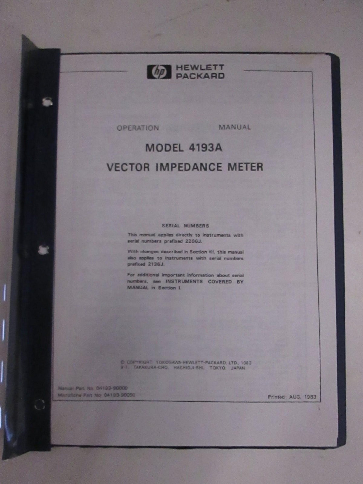 HP 4193A Vector Impedance Meter - Silver for sale online | eBay