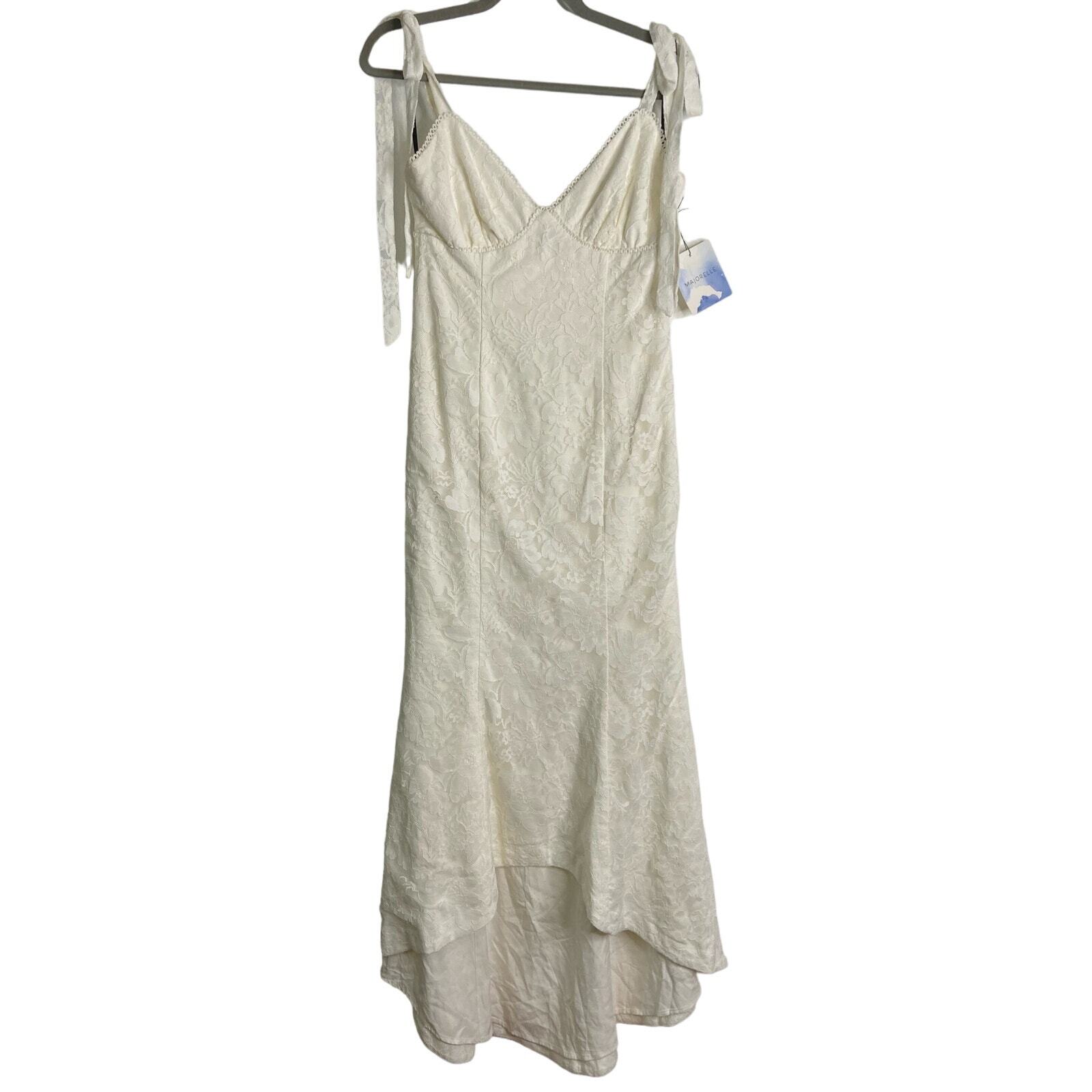 Majorelle Tenleigh Lace Midi Dress Hi-Low Hem Adjustable Bridal ...