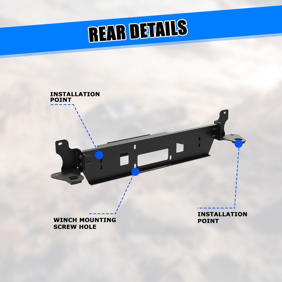 2019-2024 RAM 1500 Steel Front Bumper Winch Mounting Plate (Exclude ...