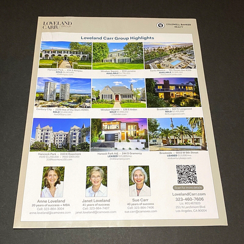Real Estate Ad 2024 Coldwell Banker Realty Homes Los Angeles Collector ...