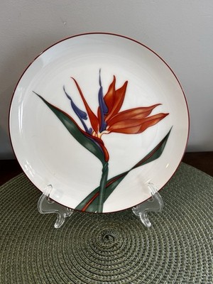 Fitz and Floyd " Bird of Paradise" 7 1/2" Salad Plate, '80s Pristine ...