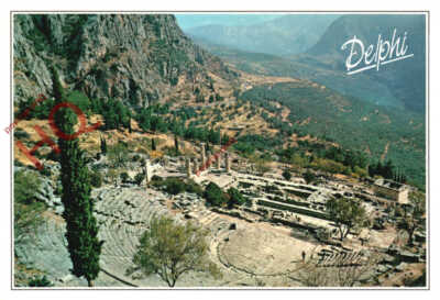 Picture Postcard-:Delphi, the Theatre and the Temple of Apollo | eBay