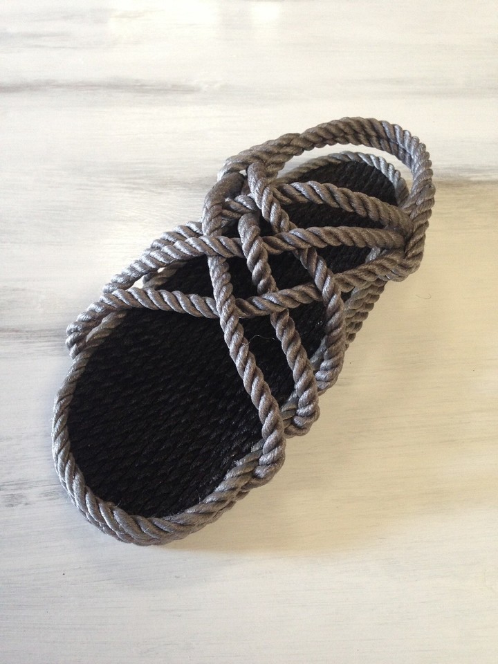 Rope Sandals Men's Size 11 Medium Width Gray. Vegan | eBay