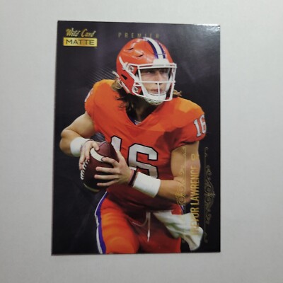 Trevor Lawrenc 2021 Wild Card Matte Black MBC-1 RC Clemson NFL Football ...