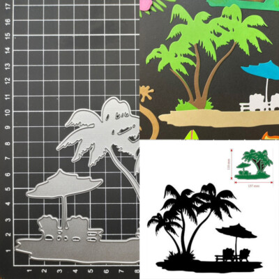 Coconut Tree Stencils Metal Cutting Dies Album Scrapbooking Template ...