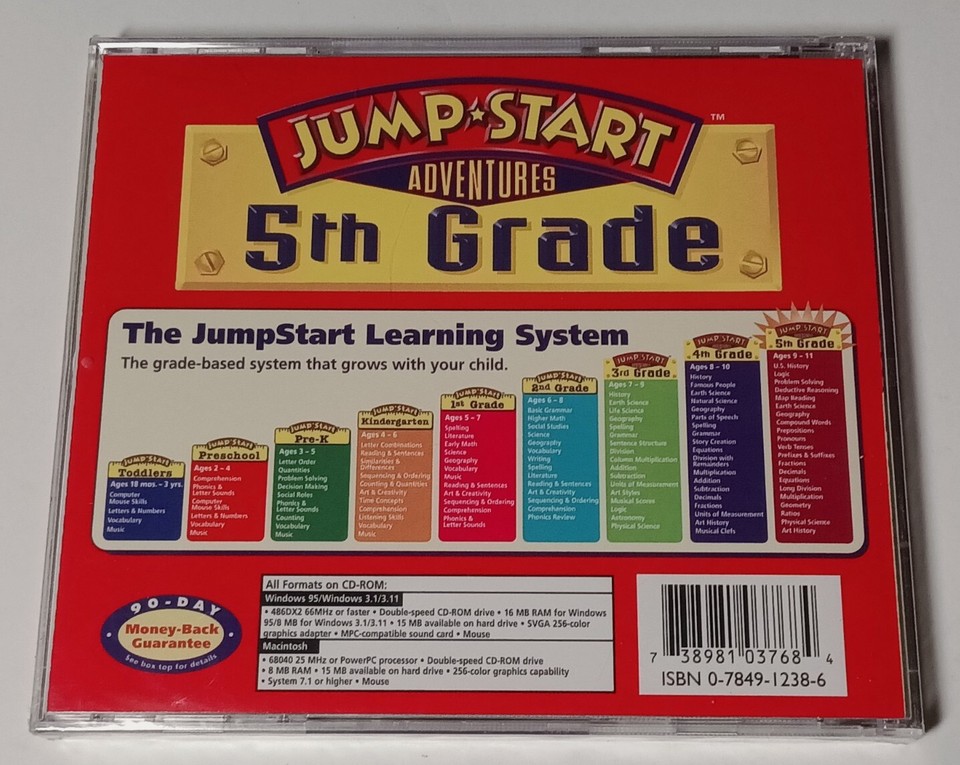 [NEW] JumpStart Adventures 5th Grade (CD-ROM, Windows/Mac, 2001 ...