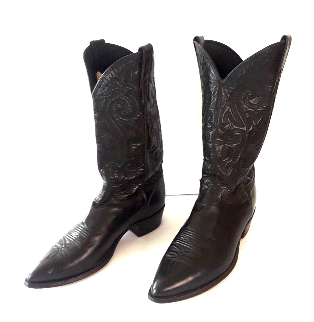 Men Justin Black Cowboy Western Boots Style 1434 11'… - Gem