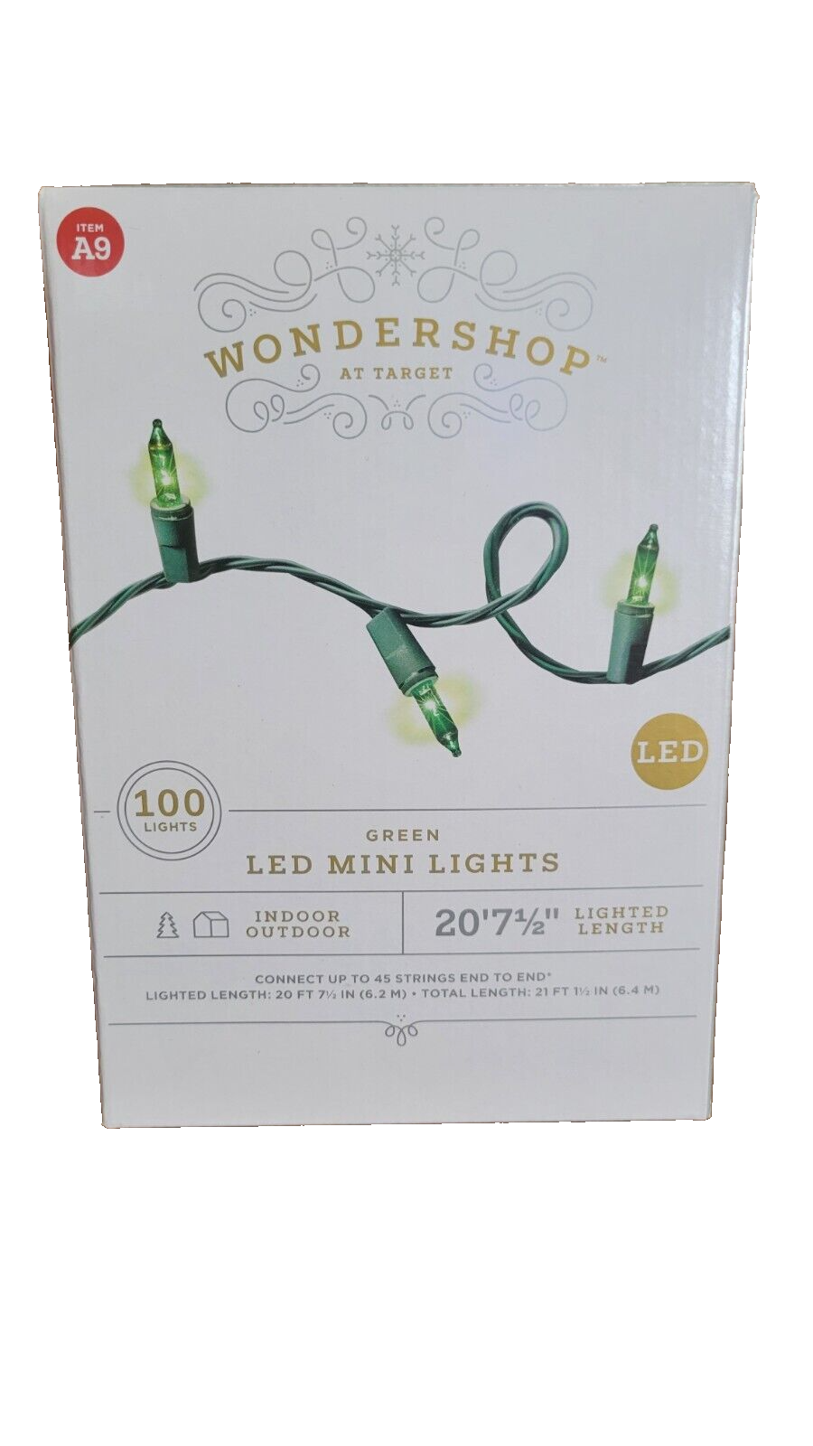 Wondershop 100 Green LED Mini Lights Green Wire New | eBay