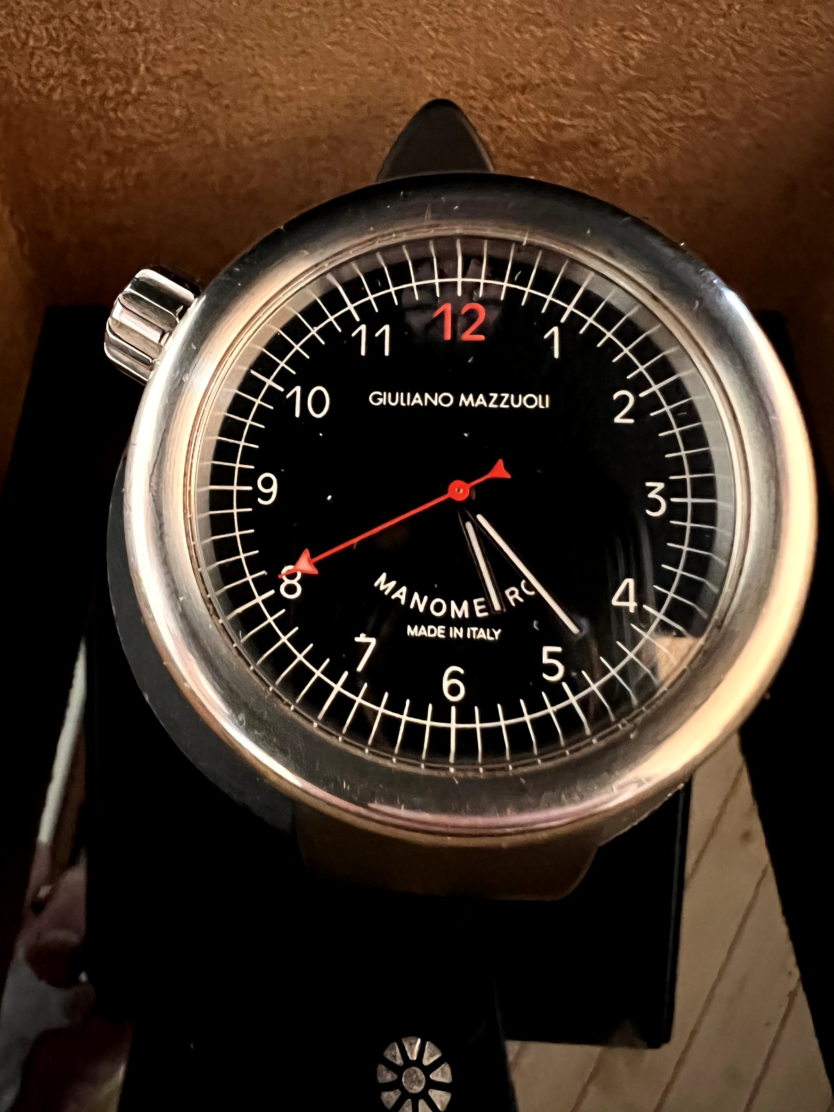 RARE Black Dial Giuliano Mazzuoli Manometro Dive Auto… - Gem
