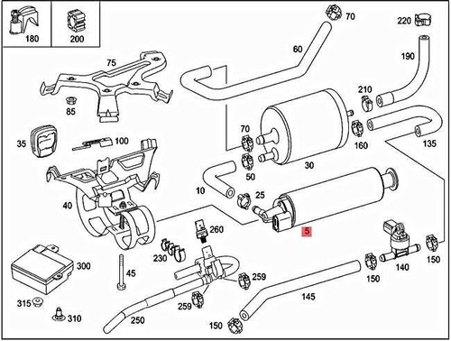 Genuine MERCEDES C215 R230 W215 W220 W230 Cabrio Coupe Fuel pump ...