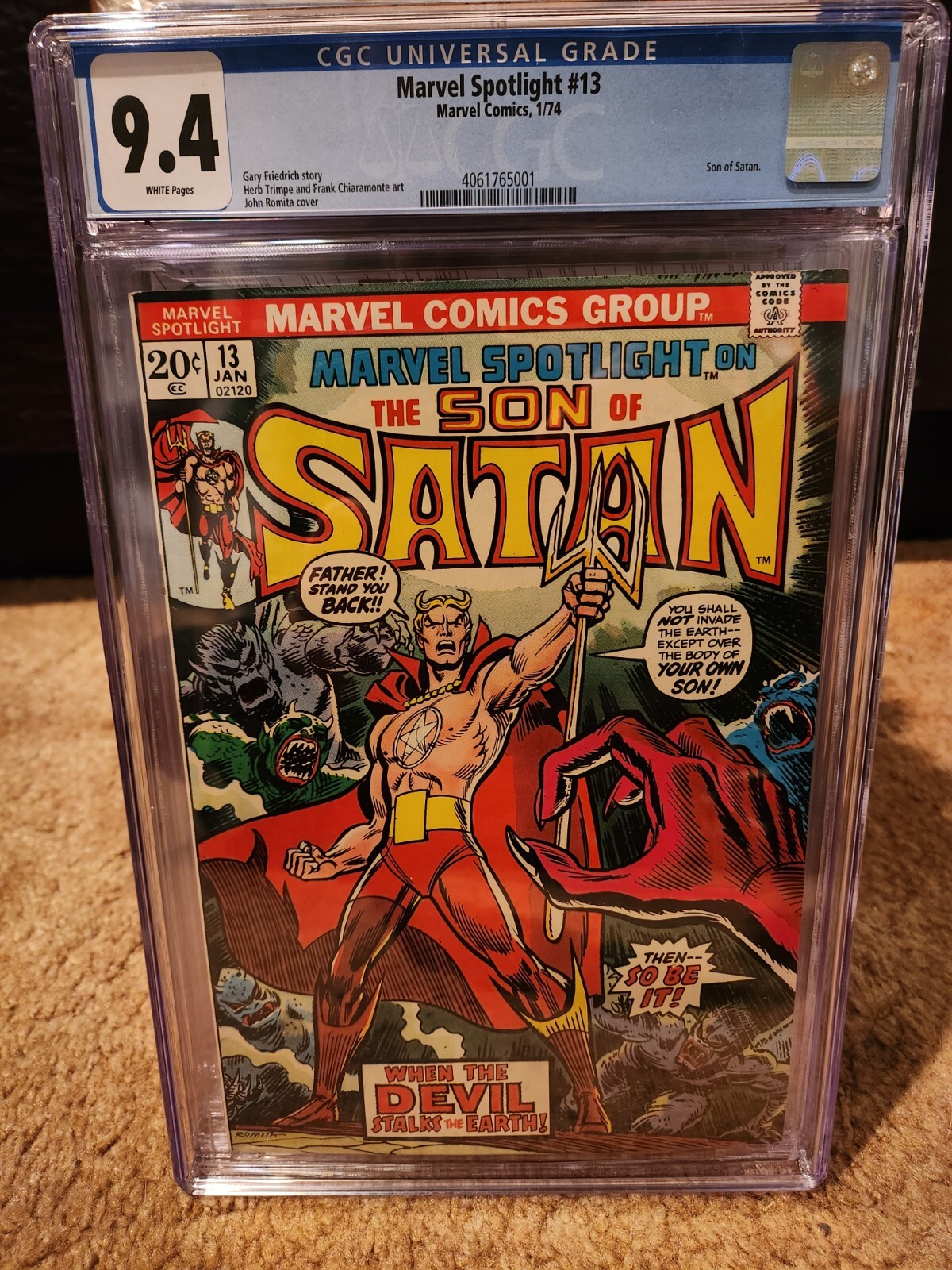 Marvel Spotlight #13 CGC 9.4 (1974), 1st color Satana, Son Of Satan ...