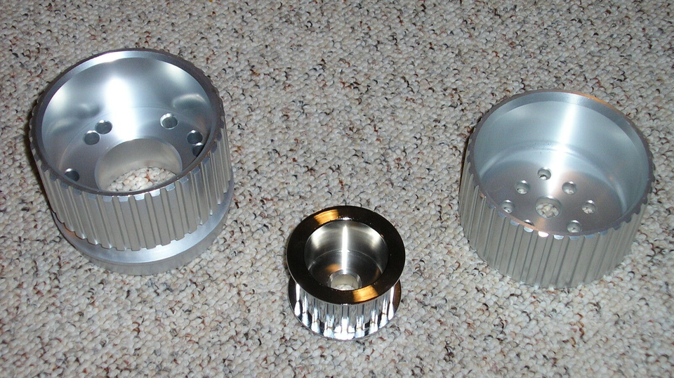 SMALL BLOCK FORD 351C CLEVELAND GILMER DRIVE PULLEY KIT w/ 40.5" COGGED ...