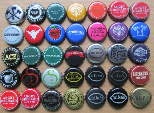 35 DIFFERENT MOSTLY MALT BEVERAGE HARD CIDER MANY OBSOLETE BEER BOTTLE ...