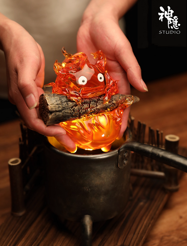 SHENYIN Studio Howl's Moving Castle Calcifer Figure Statue Holiday Gift ...