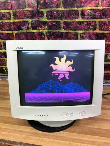 AOC 7Elr 17" CRT VGA Computer Monitor 1280 x 1024 @ 60Hz - Retro Gaming ...