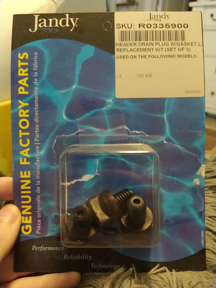 Jandy Pro Series Plug, Drain, R-Kit, Pb4-60, R0335900 | eBay