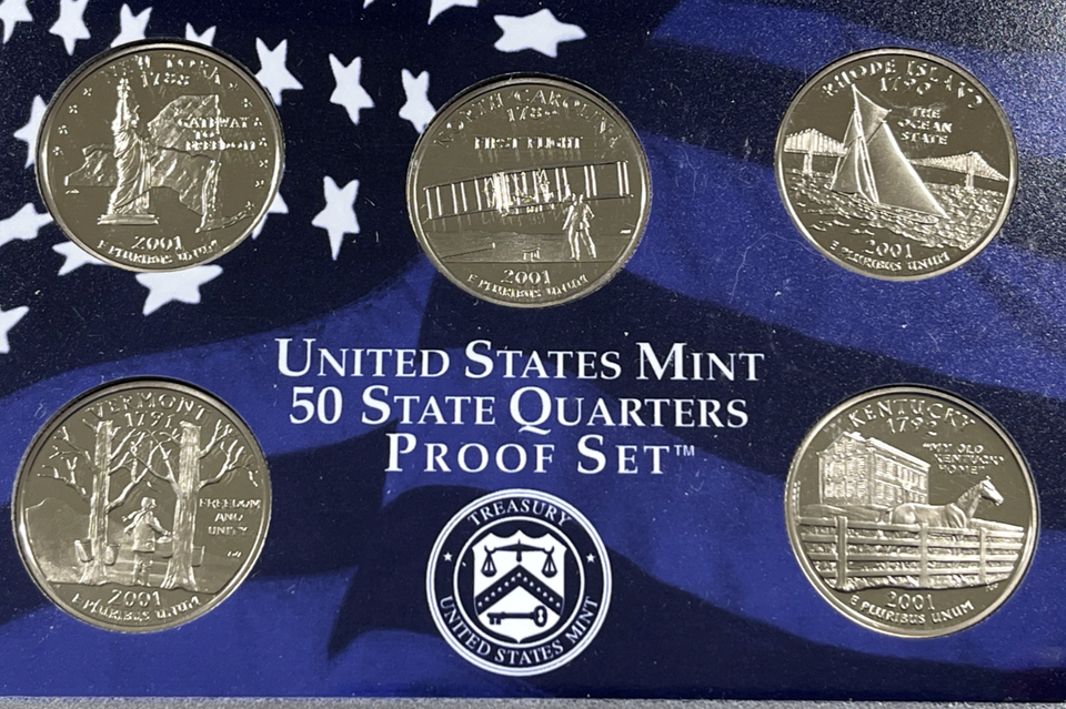 2001 US Mint 50 State Quarters Proof Set w/OGP & COA | eBay