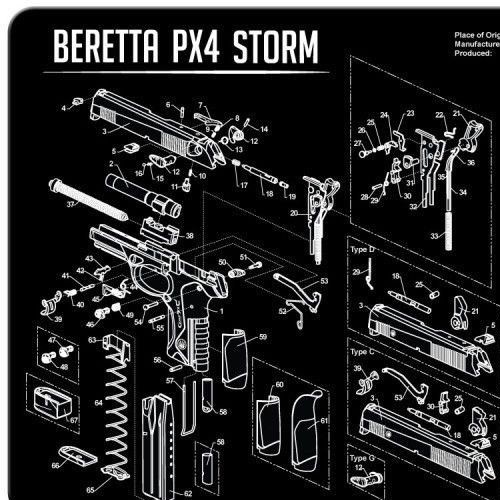 Beretta PX4 Gun Cleaning Mat Schematic (Exploded View), 52% OFF