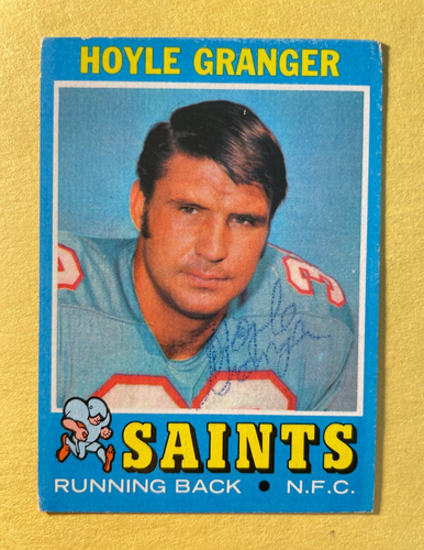 SIGNED HOYLE GRANGER 1971 TOPPS FOOTBALL CARD AUTOGRAPHED - SAINTS | eBay