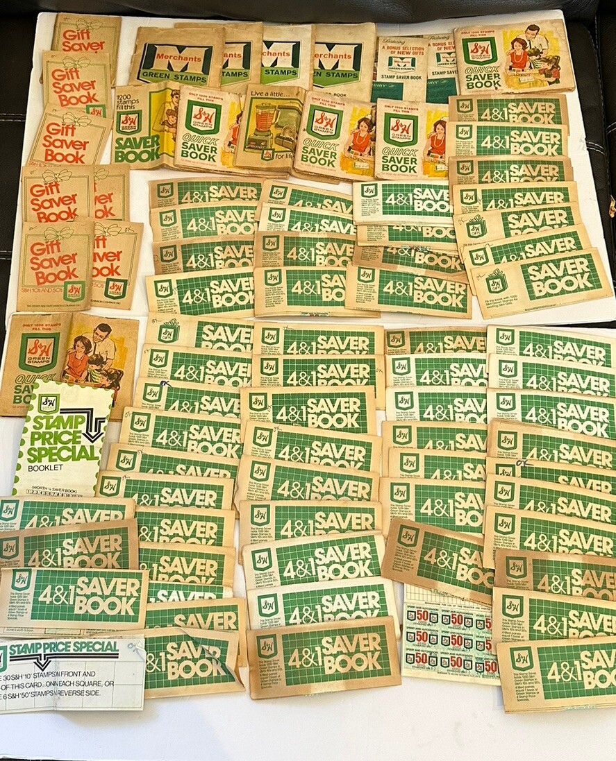 Lot Of 100+ Vintage S&H Merchants Green Stamps Gift Ideas Book Quick ...