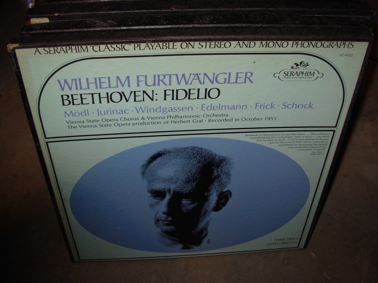 FURTWANGLER / BEETHOVEN fidelio ( classical ) 3lp box seraphim | eBay