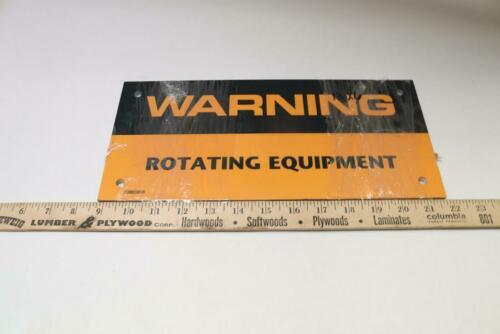 Warning Rotating Equipment Sign Metal 13" x 6" | eBay