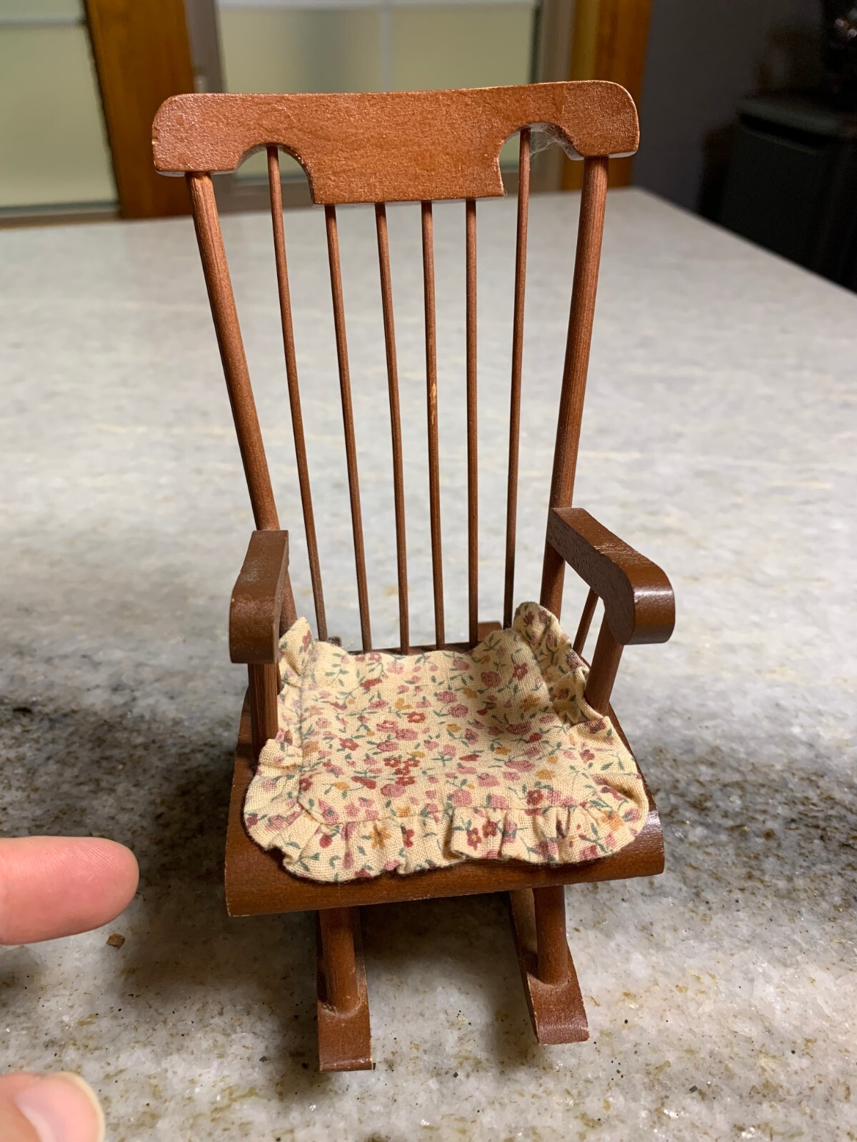 Vintage 1980s 1990s Woode Wooden Doll Bear Rocking Chair 6.5"T | eBay