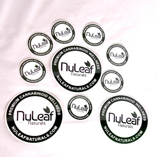 NuLeaf Naturals Stickers Premium Cannabinoid Wellness 3 Large 7 Small ...