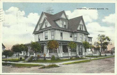 Jersey Shore Pennsylvania Hospital Street View 1915 Postcard | eBay