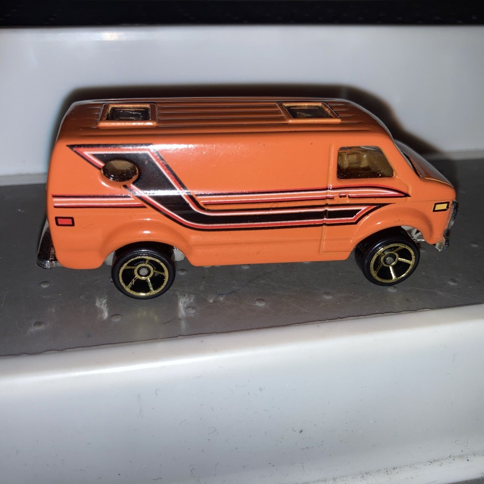 MATCHBOX 2006 CHEVY VAN -ORANGE - custom wheels vgc loose | eBay UK