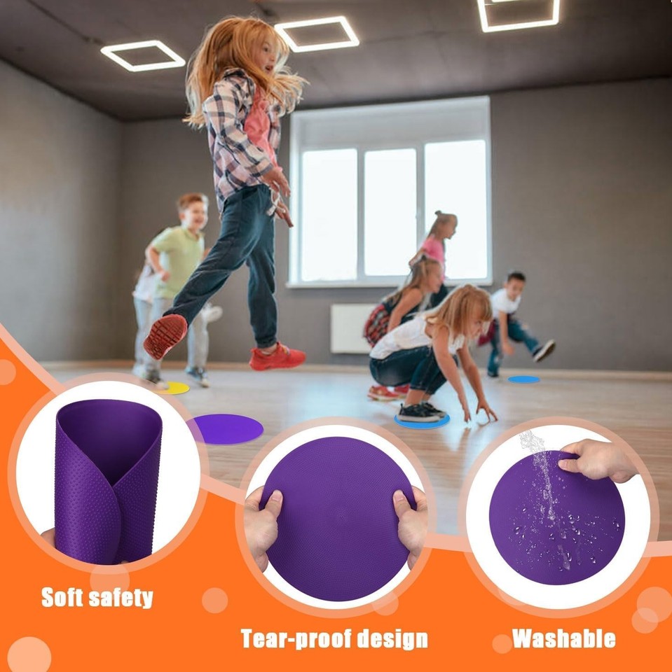 Emhumn 9inch Poly Spot Markers for Agility Dot Gym/PE Training-With ...