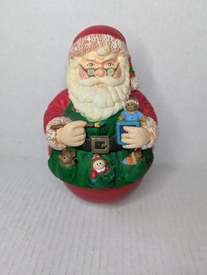 RUSS Sounds Of The Season Revolving Santa Claus Musical "Here Comes ...