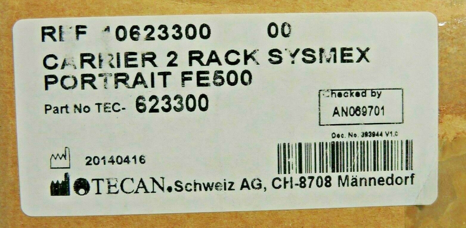 NEW Tecan 10623300 FE500pro Carrier Sysmex 2-Position Portrait 2-Grids ...