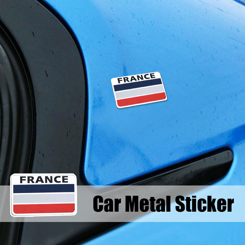 3D Aluminum France Flag Car-Styling Emblem Car Fender Tail Badge ...